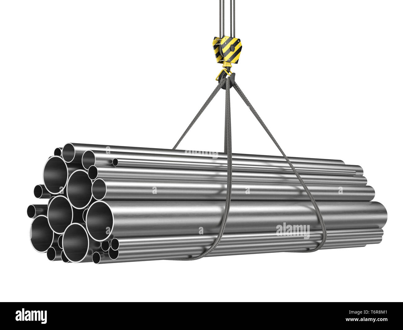 3D-Rendering der Kran mit einer Last Stockfotografie - Alamy