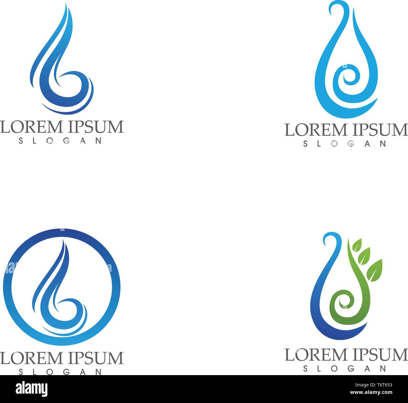 Wasser Natur Logos und Symbole Vorlage Symbole app Stock-Vektorgrafik ...