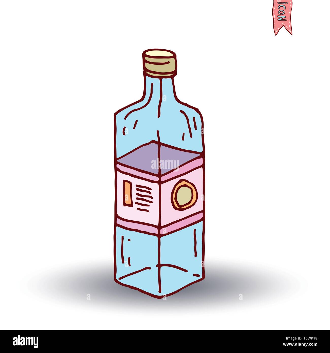 Flasche Symbol, Vector Illustration Stock-Vektorgrafik - Alamy