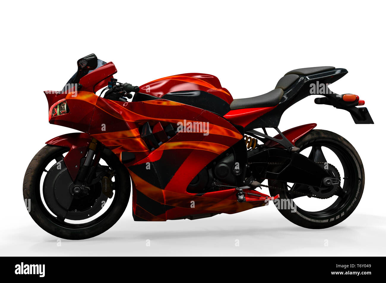 Super Motorrad Racer keine Marke in einen weißen Hintergrund, etwas ...