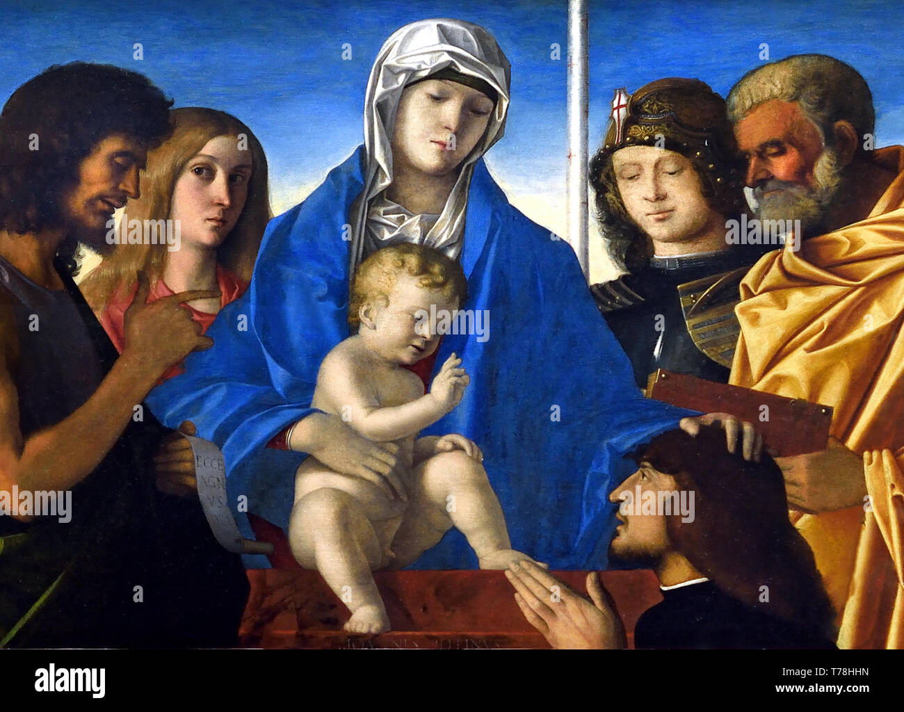 La vergine e il bambino con i santi e il donatore -Fotos und -Bildmaterial in hoher Auflösung ...