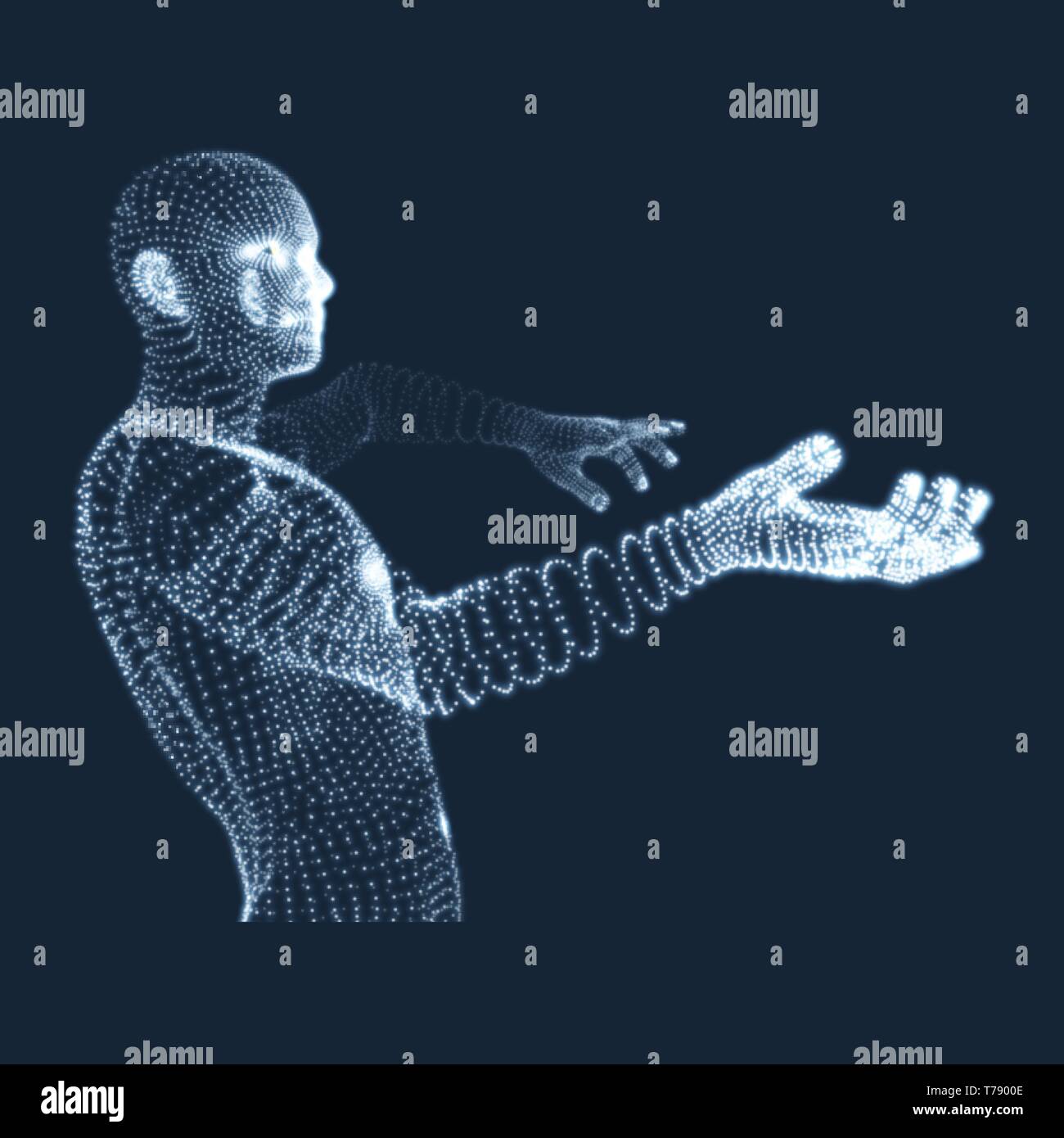 3D-Modell des Menschen. Menschlichen Körper. Design Element. Vector ...