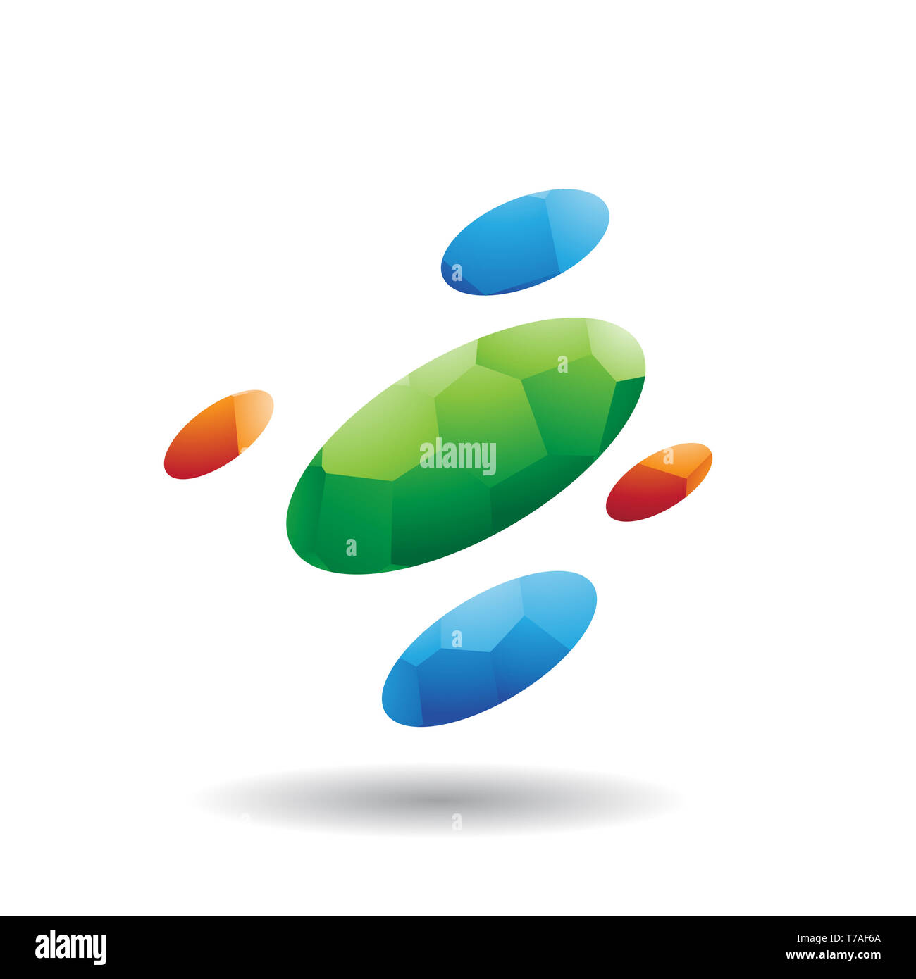 Design Konzept der Ovale Punkte Symbol mit Mosaikmuster, Vector ...