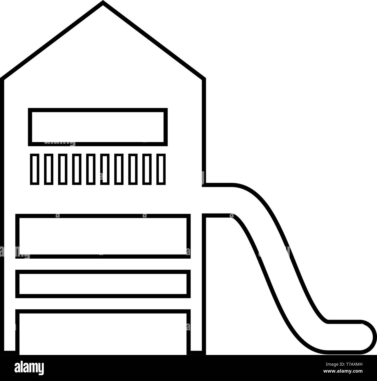 Die Rutschbahn Kinderrutsche Kinder Spielplatz Kinder Stadt mit Folie ...