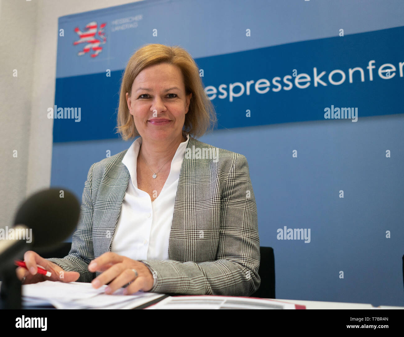 06. Mai 2019, Hessen, Wiesbaden: Nancy Faeser, der stellvertretende ...