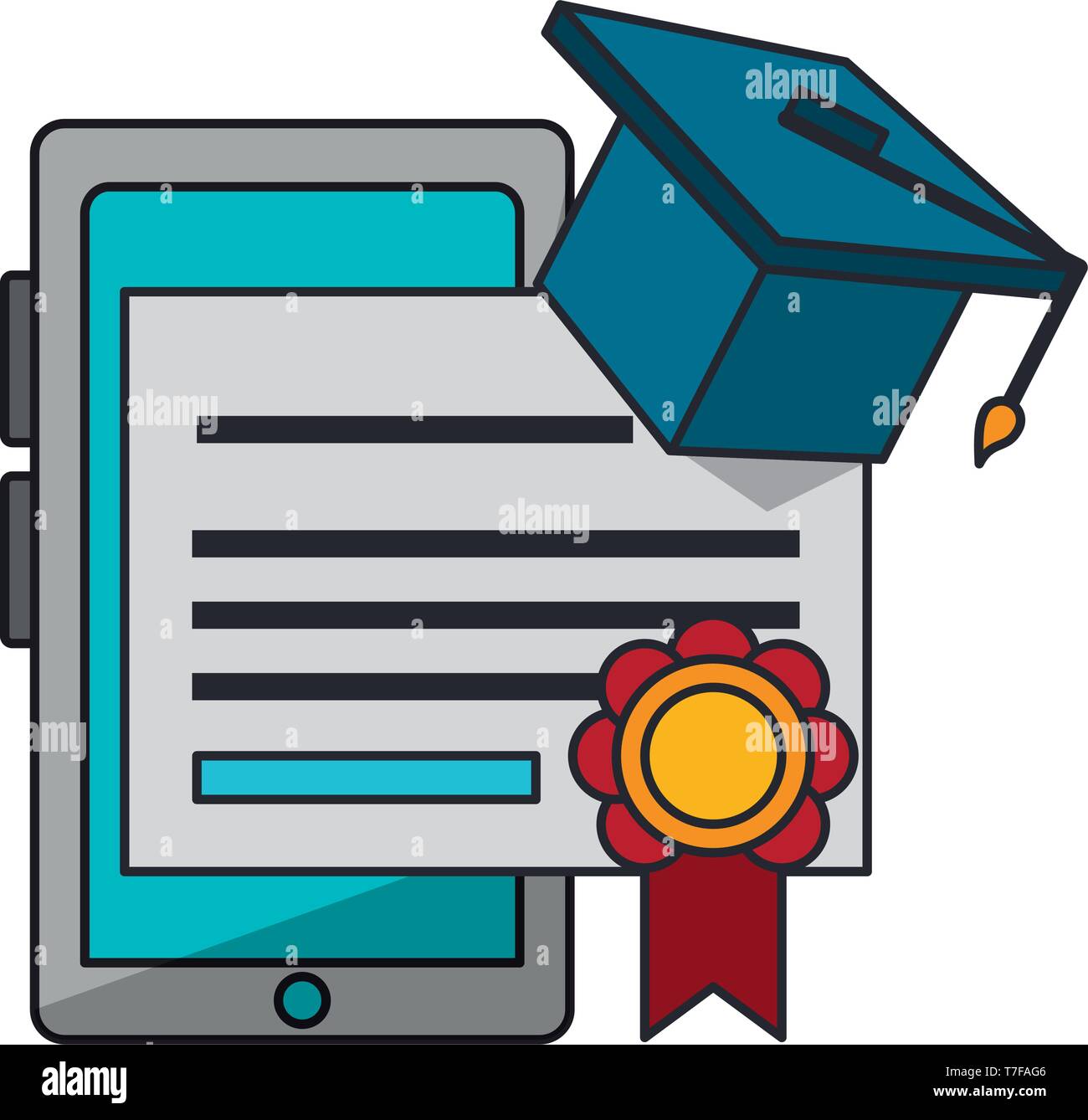 Wissen Bildung Konzept Cartoon Stock-Vektorgrafik - Alamy