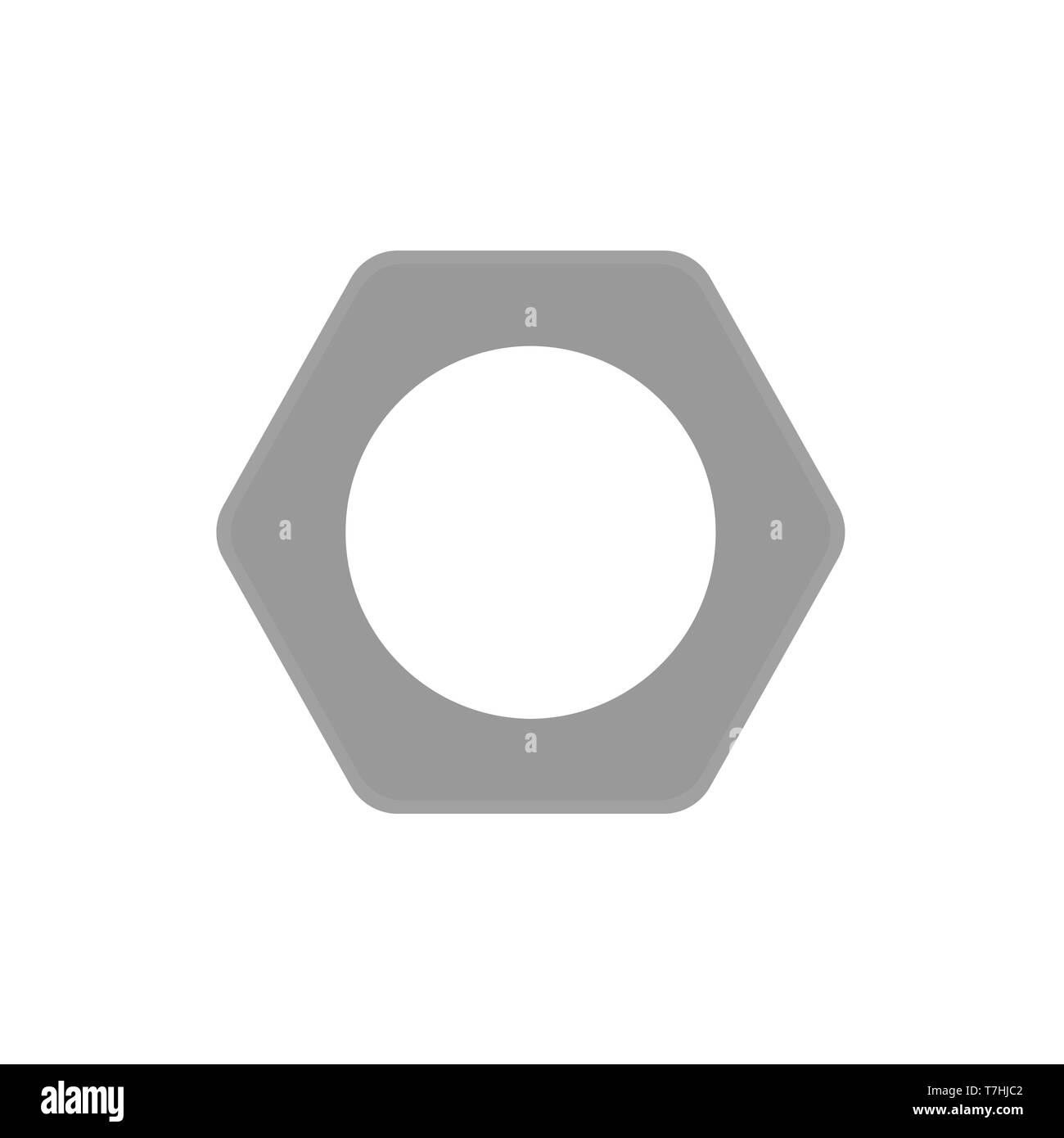 Die Mutter des Werkzeugs Vektor icon Workshop industrial Schraube ...