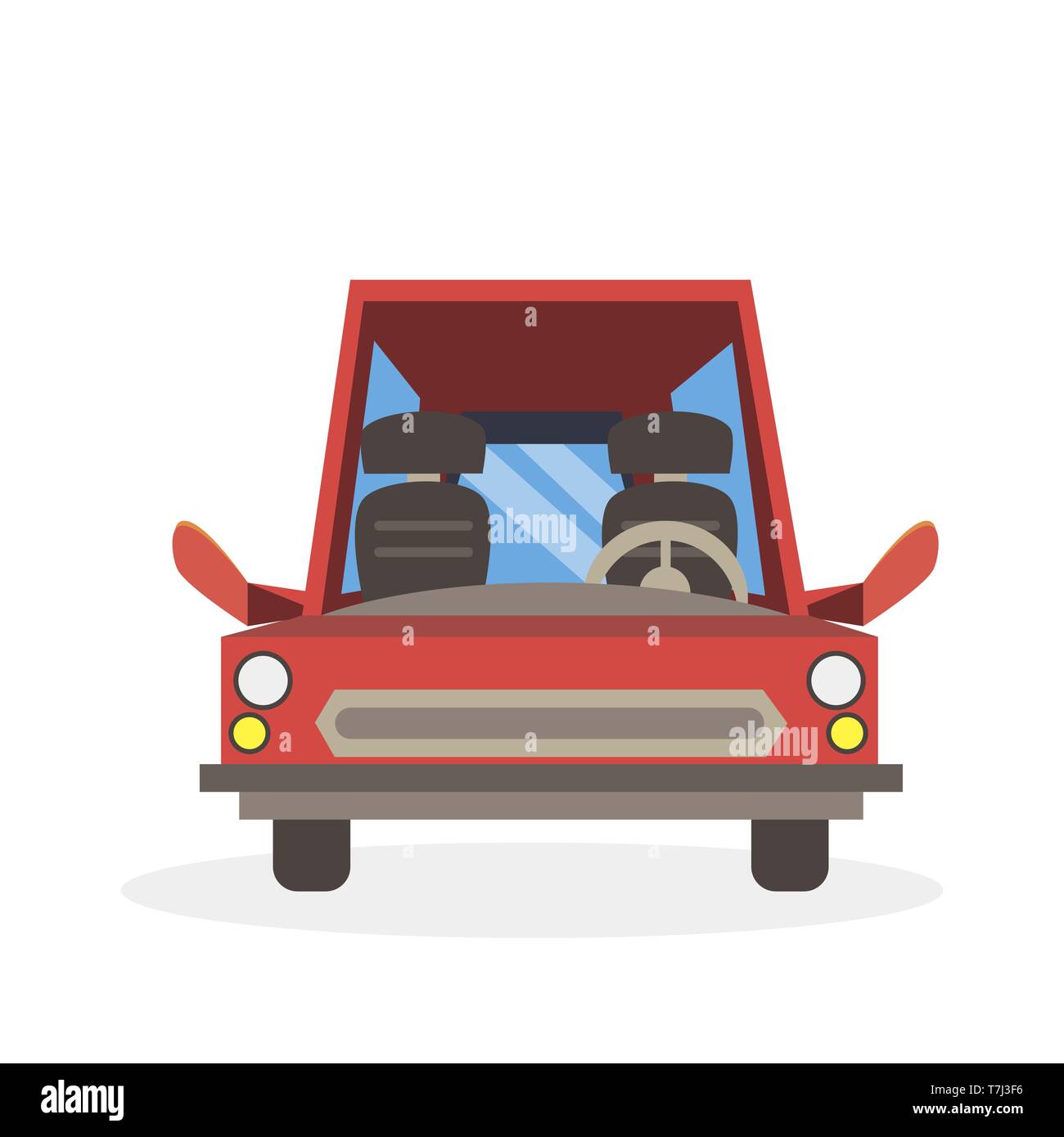 Coupé auto cartoon isoliert symbol -Fotos und -Bildmaterial in hoher ...