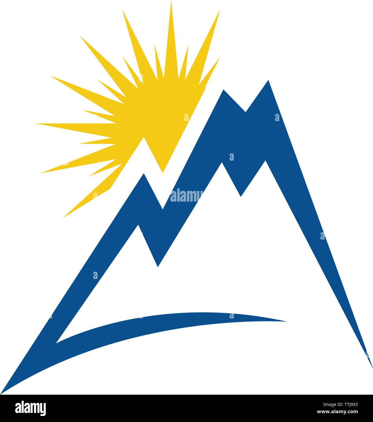 Berge Natur Landschaft Logos und Symbole Symbole Vorlage Stock ...