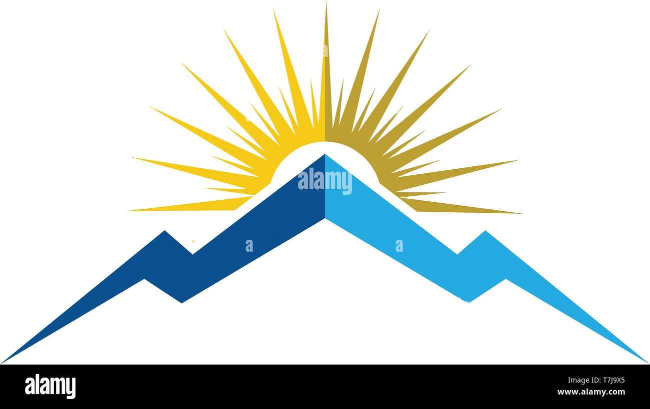 Berge Natur Landschaft Logos und Symbole Symbole Vorlage Stock ...