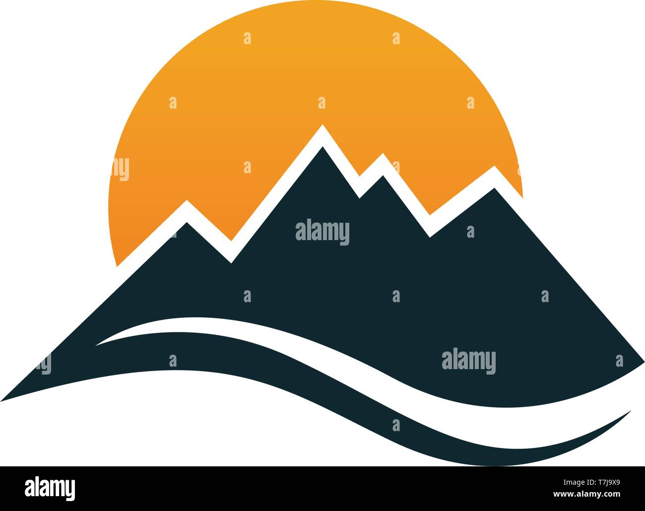 Berge Natur Landschaft Logos und Symbole Symbole Vorlage Stock ...