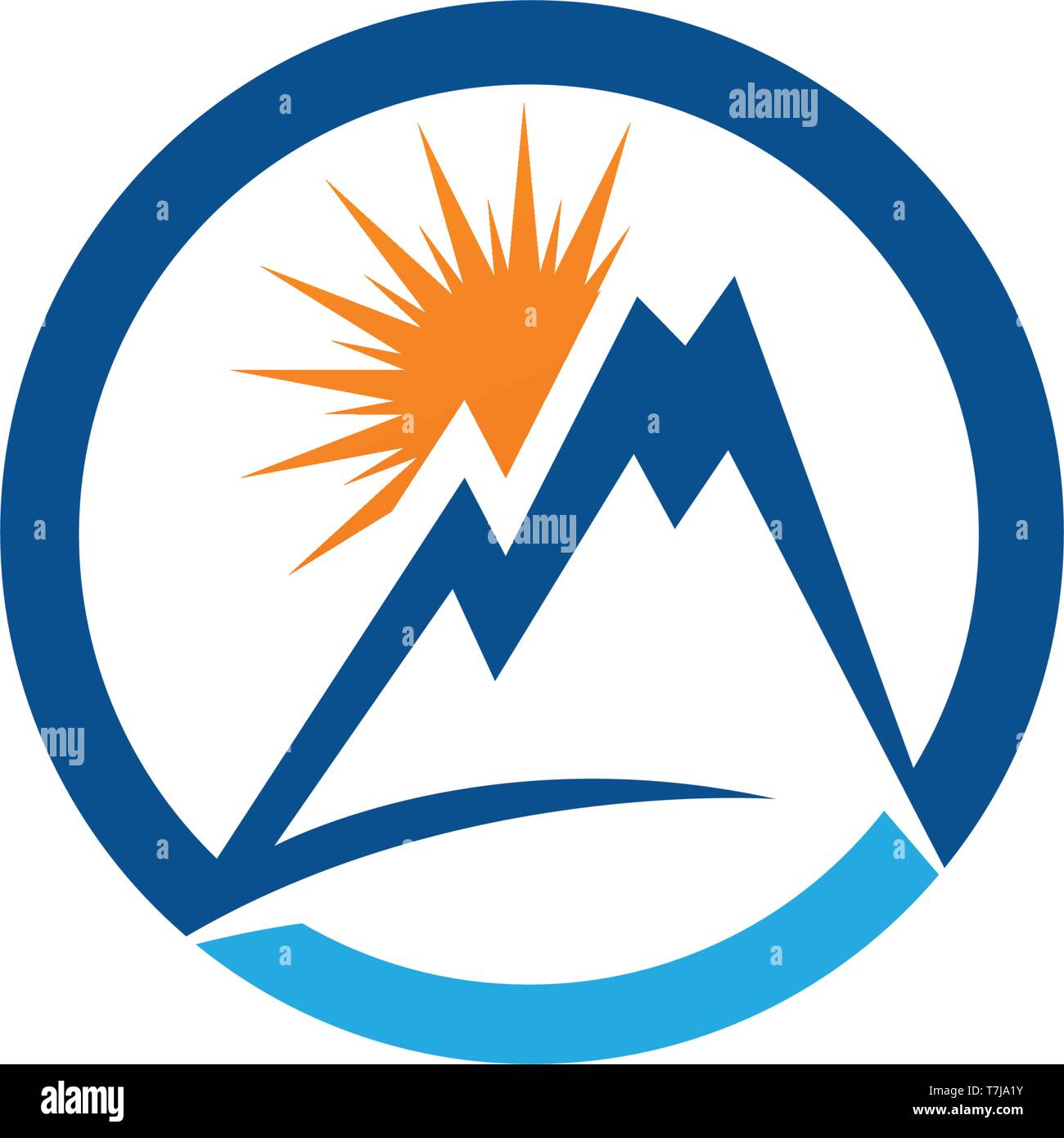Berge Natur Landschaft Logos und Symbole Symbole Vorlage Stock ...