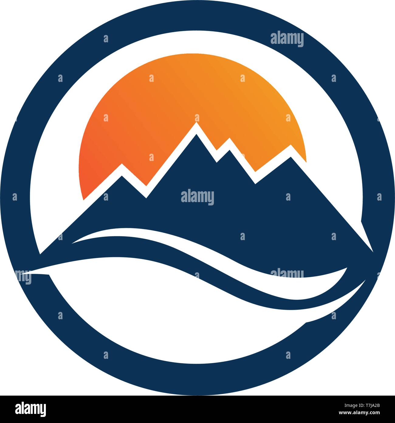 Berge Natur Landschaft Logos und Symbole Symbole Vorlage Stock ...