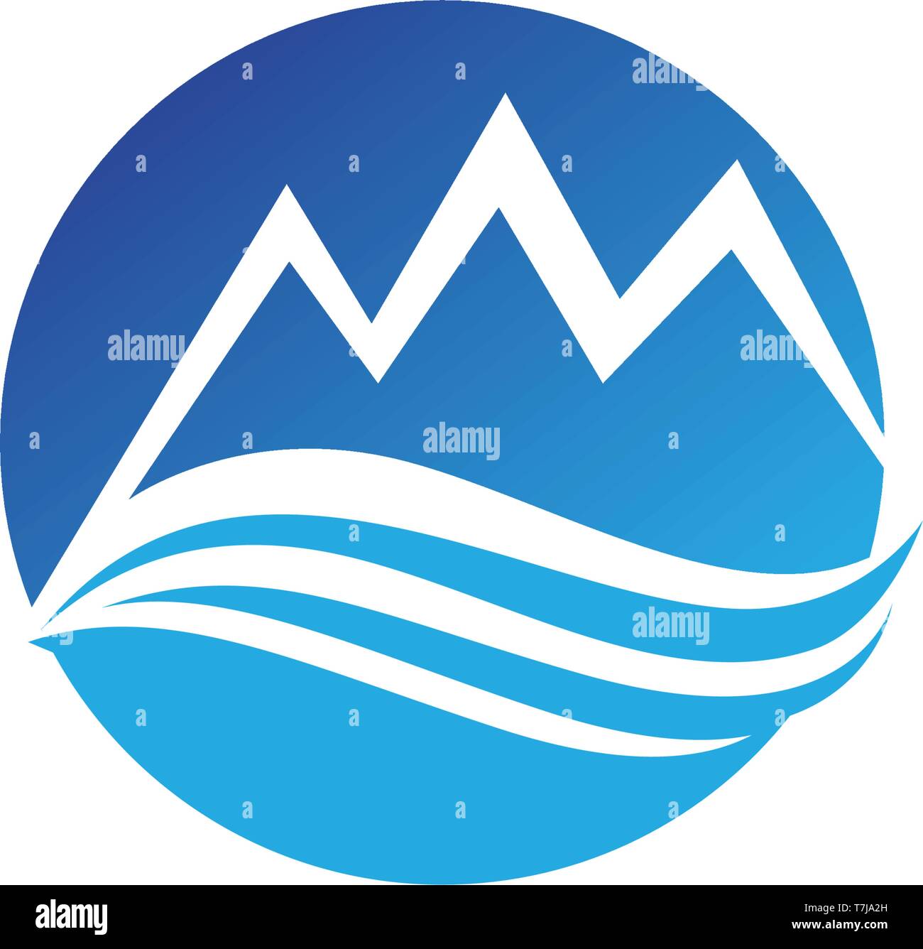 Berge Natur Landschaft Logos und Symbole Symbole Vorlage Stock ...