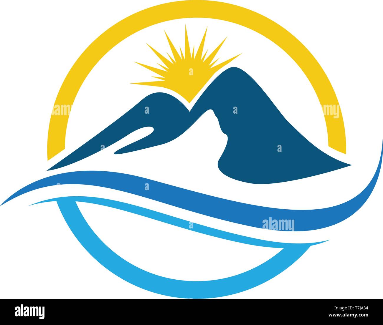 Berge Natur Landschaft Logos und Symbole Symbole Vorlage Stock ...