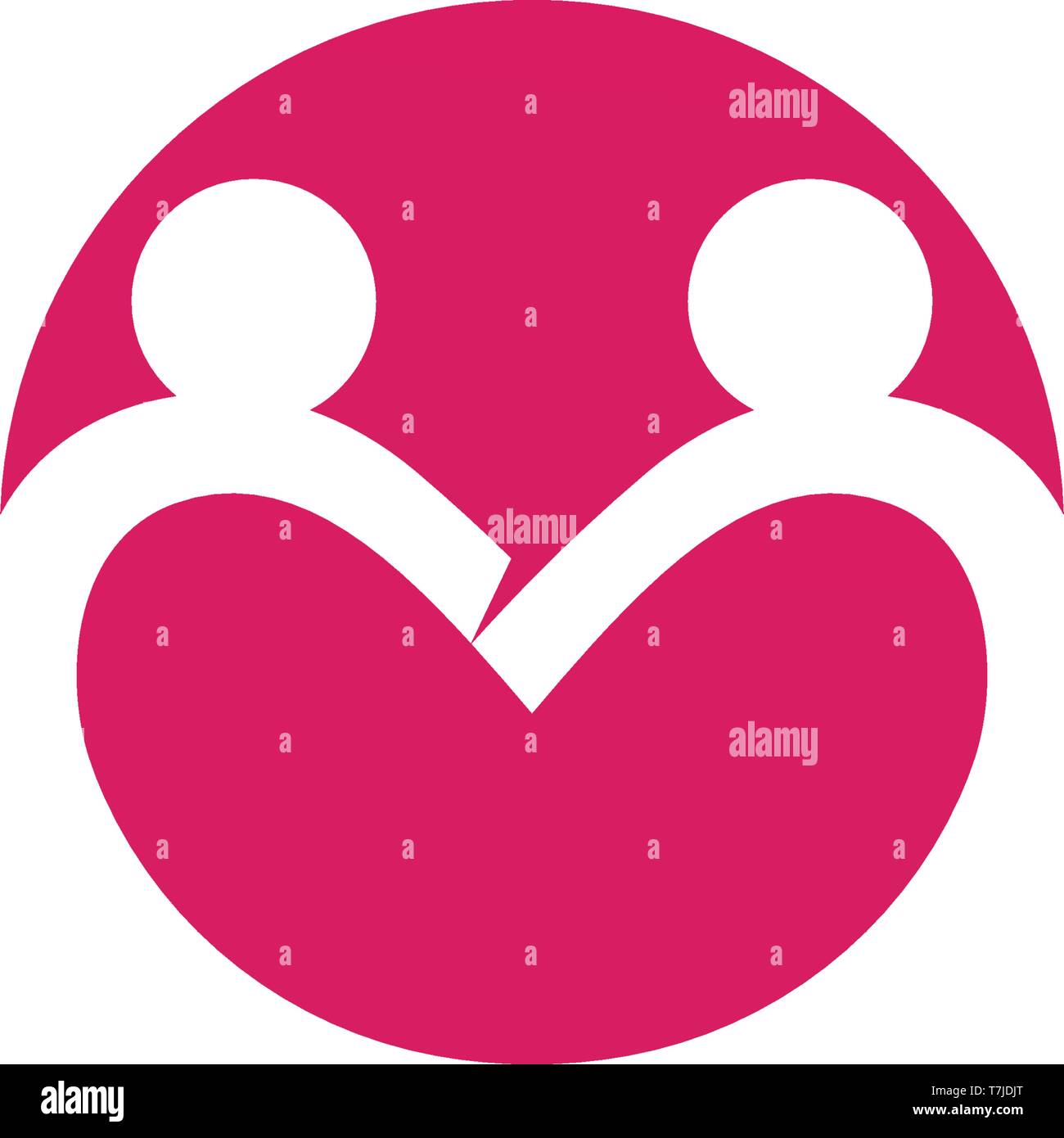 Für die ganze Familie Liebe Logos und Symbole Vorlage Stock ...