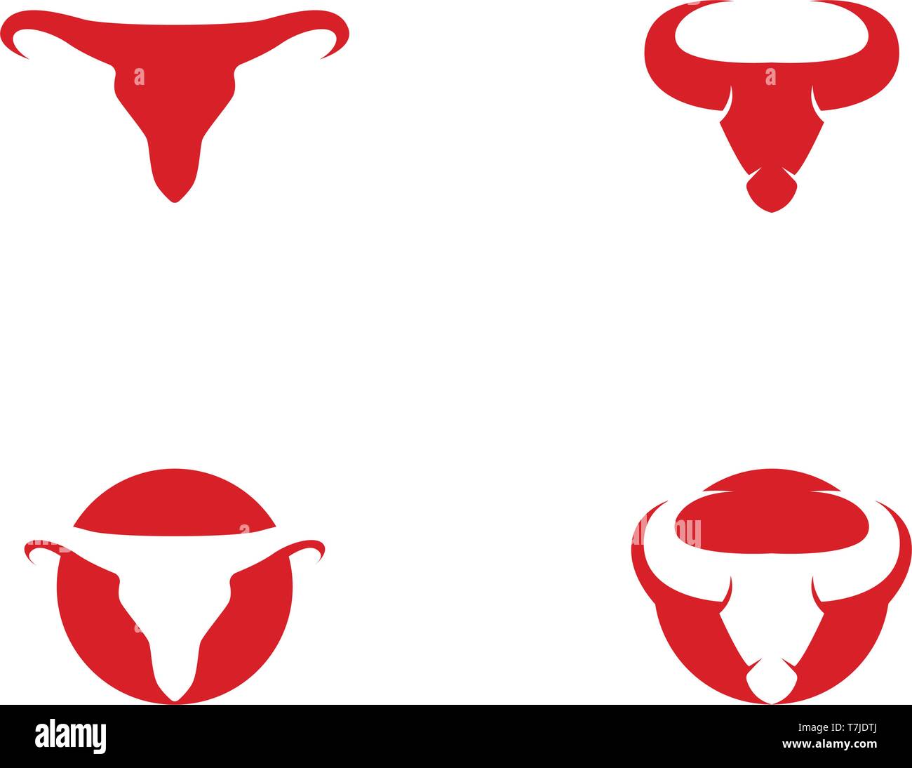 Stier Stier Logo Vorlage Vektor icon Abbildung Stock-Vektorgrafik - Alamy