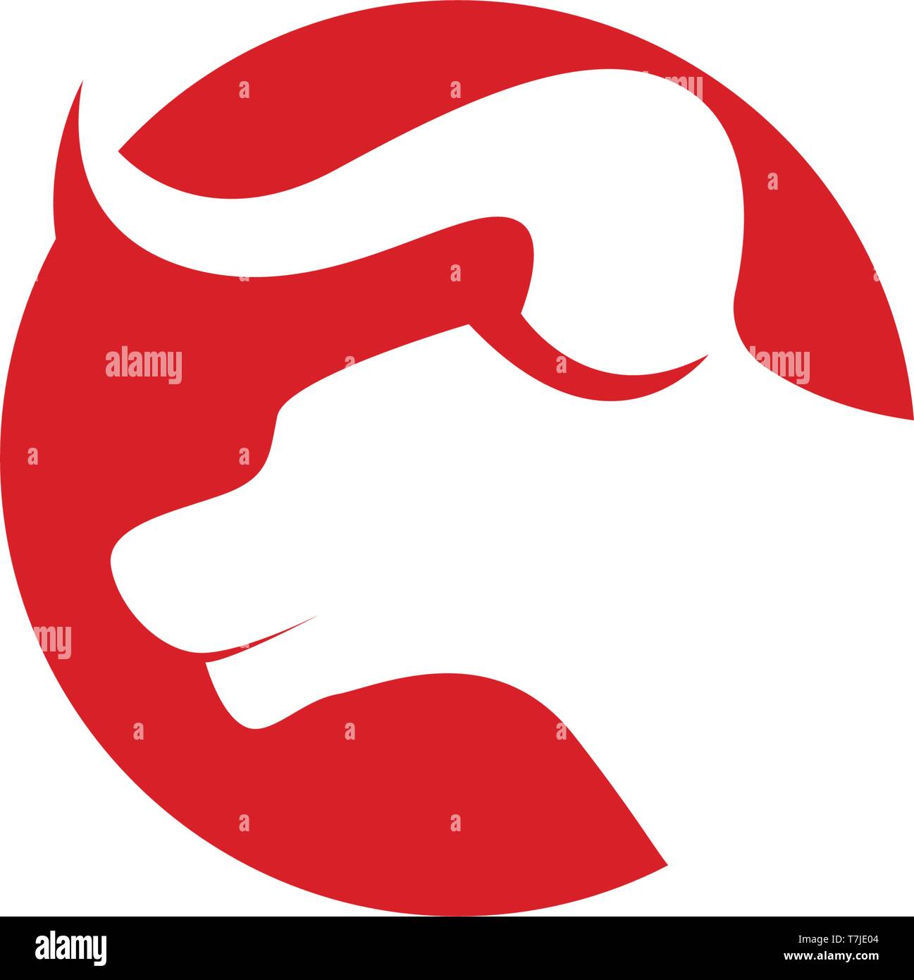 Stier Stier Logo Vorlage Vektor icon Abbildung Stock-Vektorgrafik - Alamy