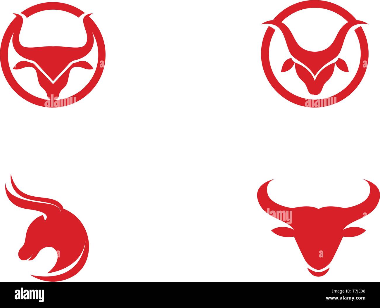 Stier Stier Logo Vorlage Vektor icon Abbildung Stock-Vektorgrafik - Alamy
