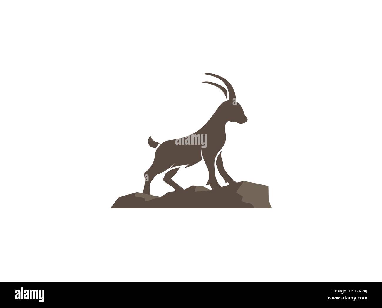 Mountain goat logo -Fotos und -Bildmaterial in hoher Auflösung – Alamy