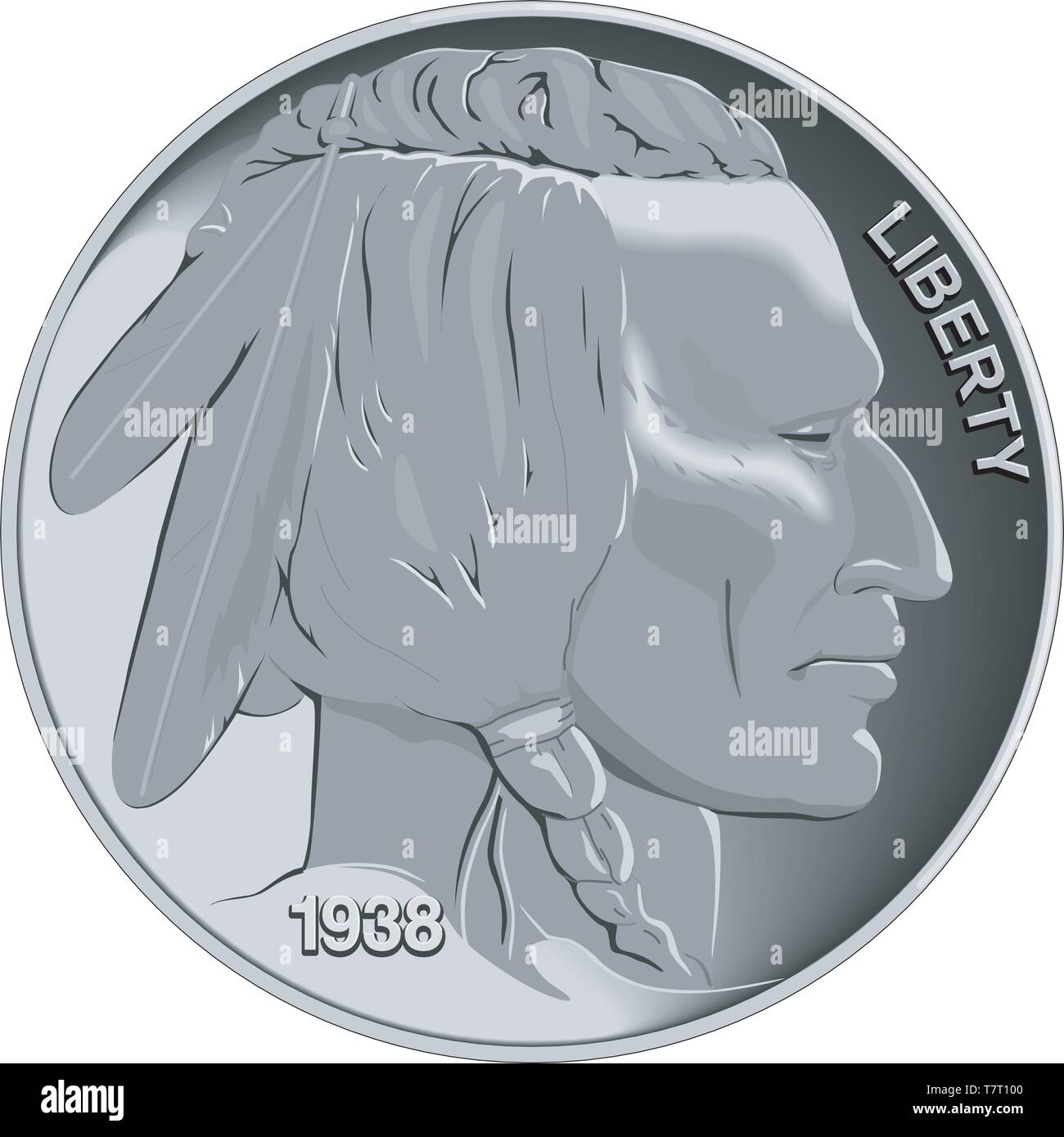 Nickel Vector Illustration Stock-Vektorgrafik - Alamy