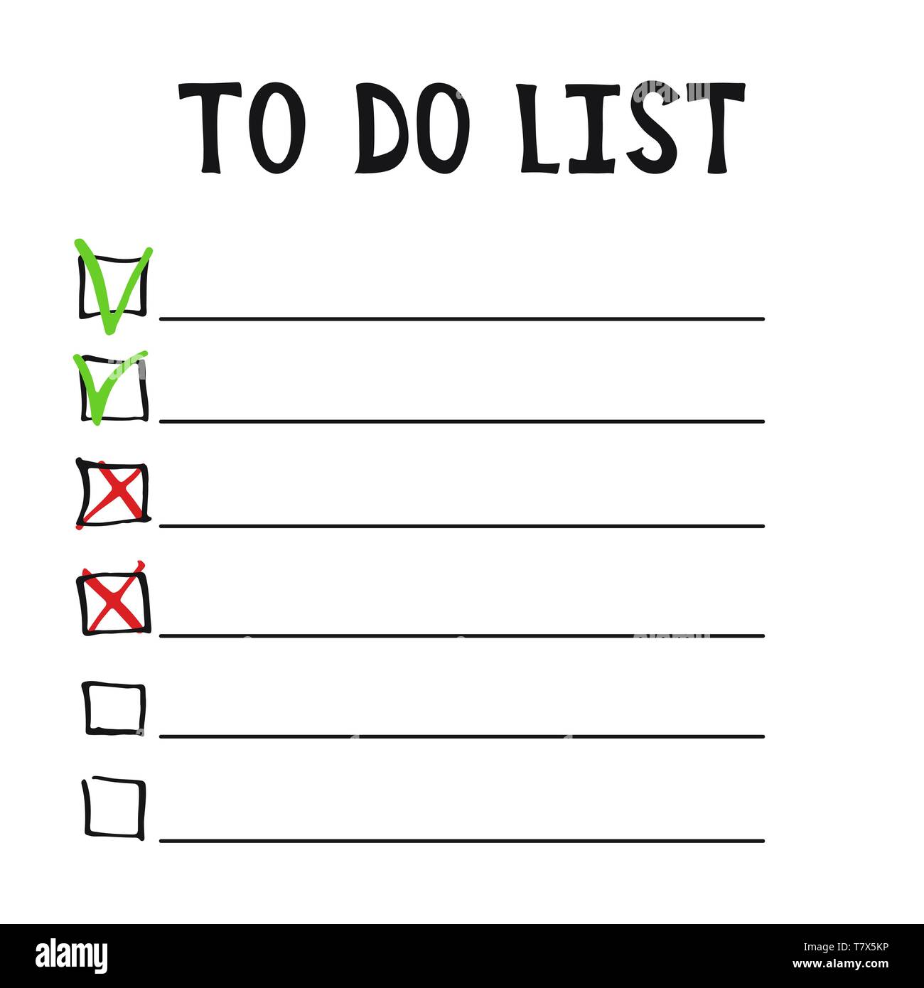 Leere checkliste -Fotos und -Bildmaterial in hoher Auflösung – Alamy