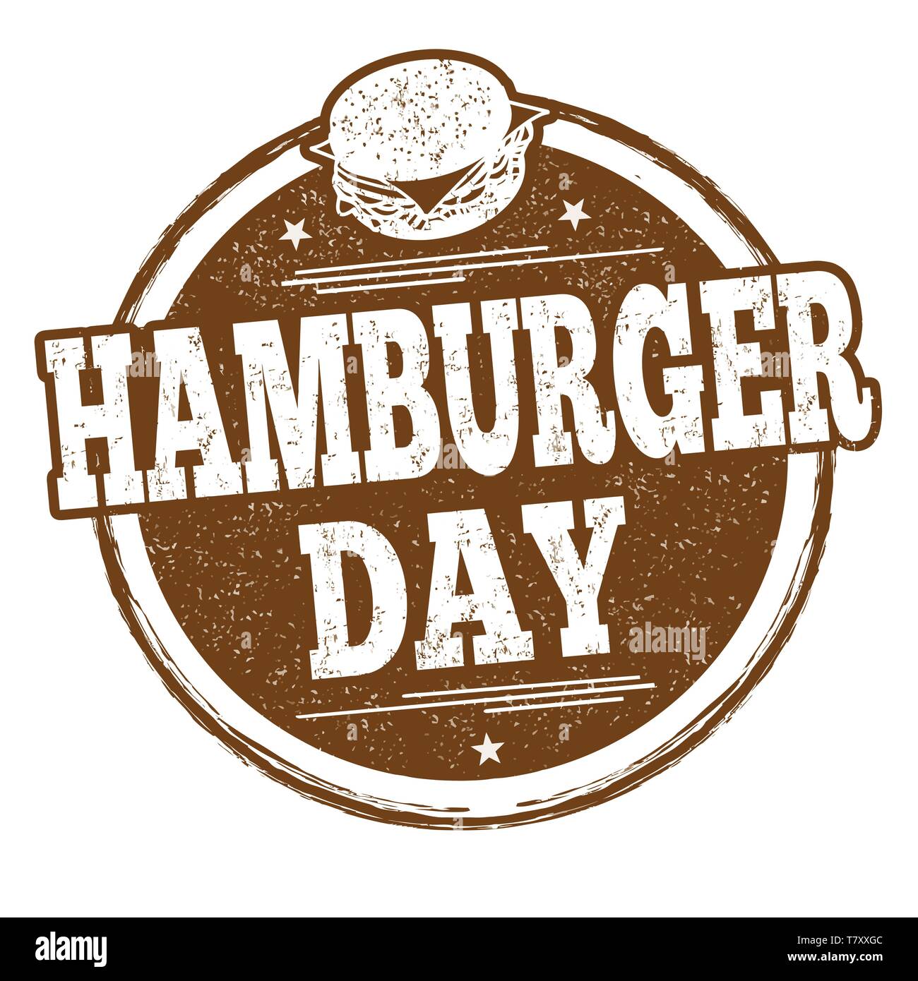 Hamburger tag Zeichen oder Stempel auf weißem Hintergrund, Vector ...