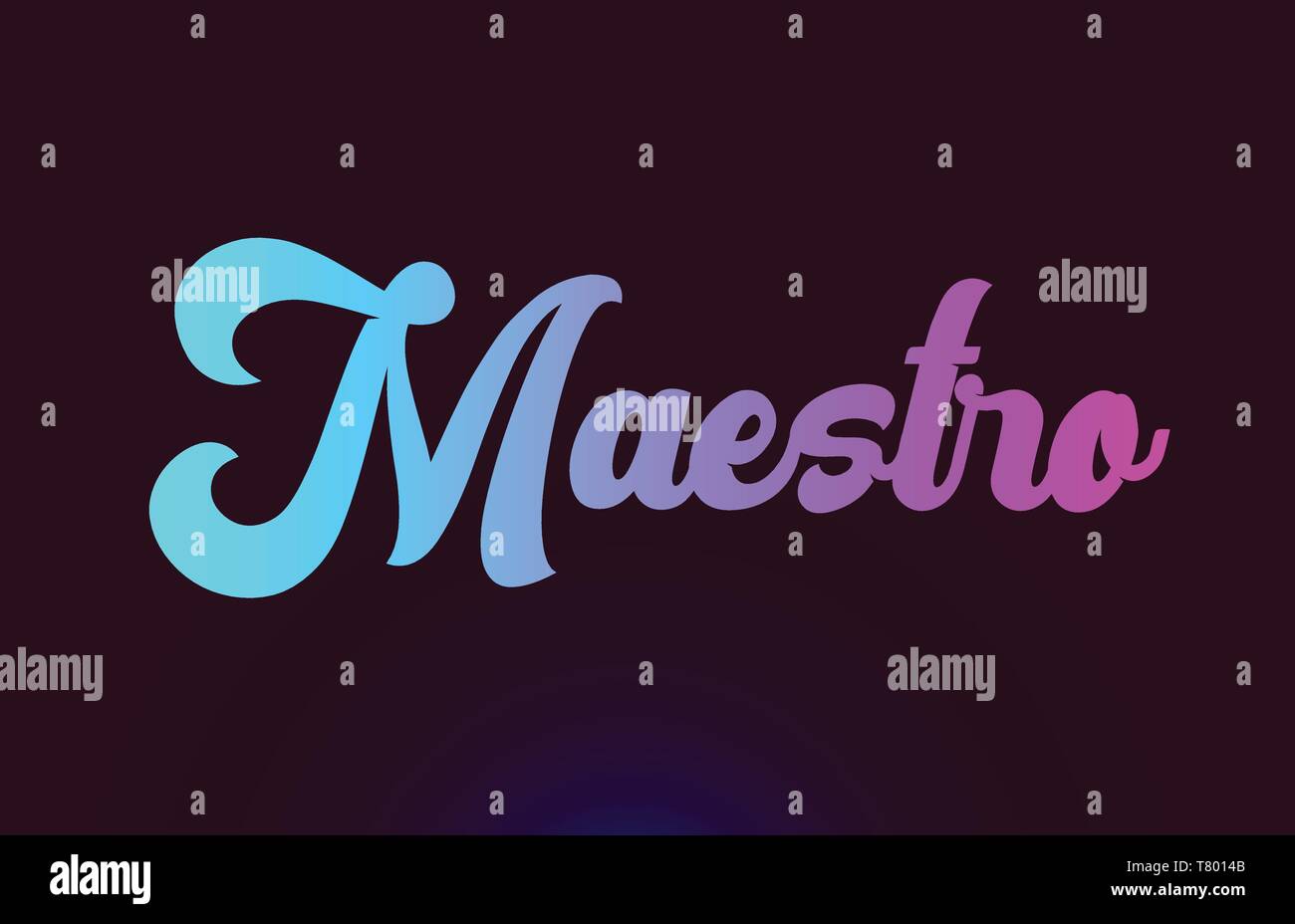 Maestro rosa Word oder Text für Karte Symbol oder Typografie Logo ...