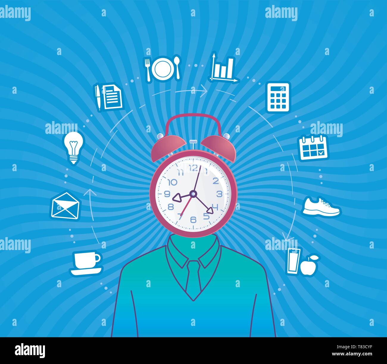 Diagrama de uhrzeit Stock-Vektorgrafiken kaufen - Alamy