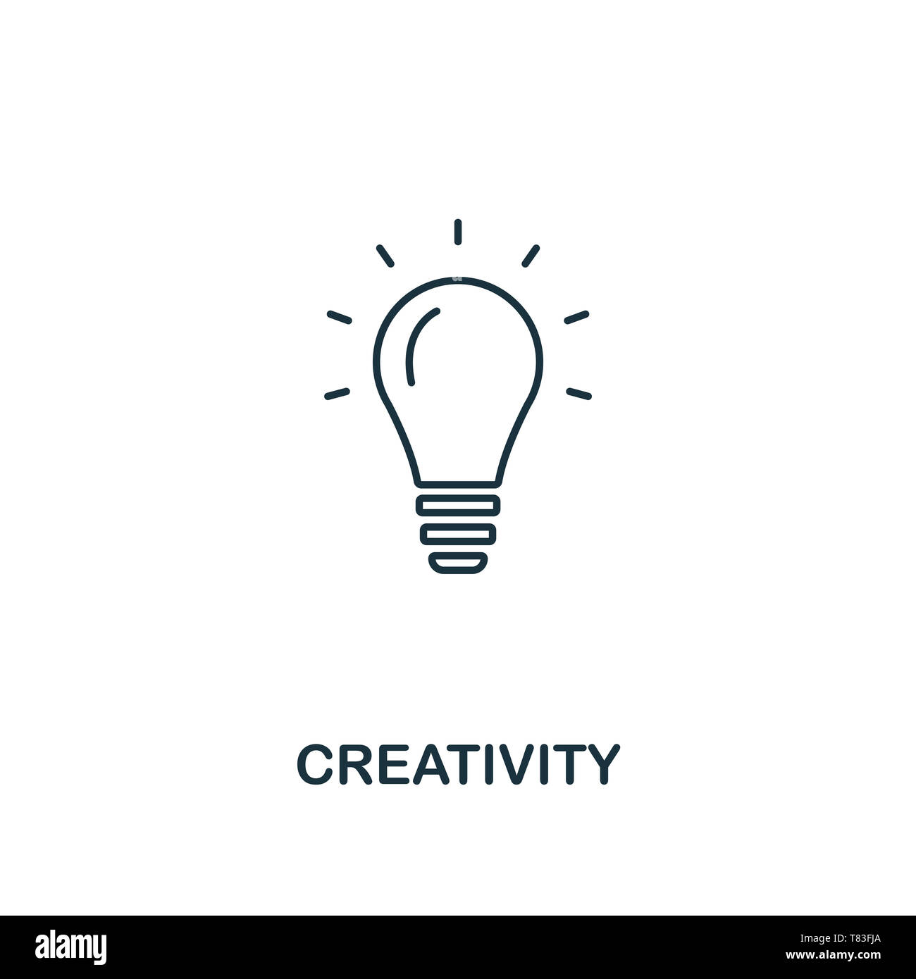 Kreativität Symbol. Umrisse Stil schlankes Design aus Business icons ...