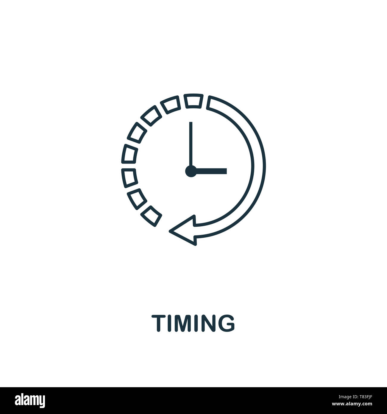 Timing Symbol. Umrisse Stil schlankes Design aus Business icons ...