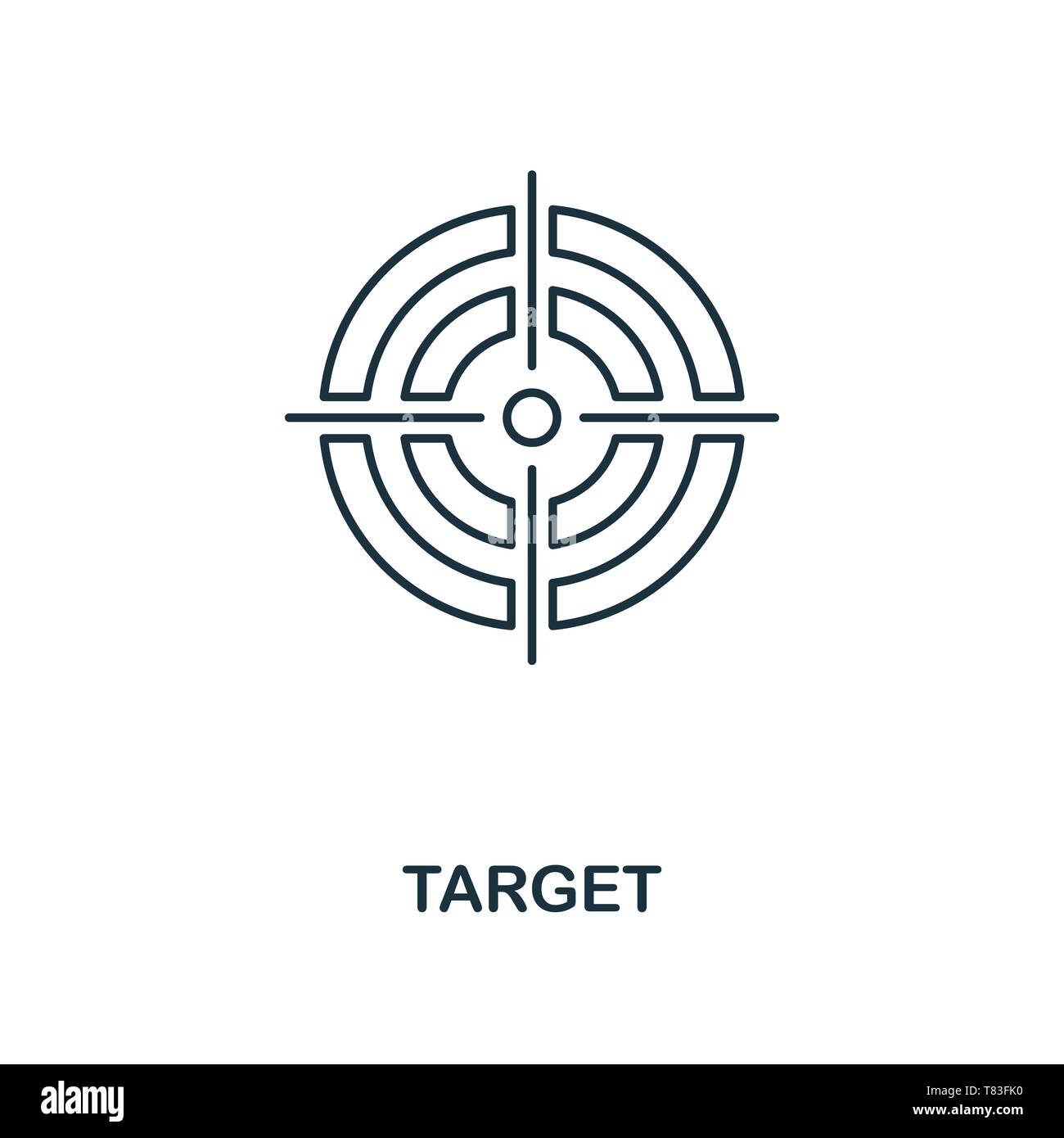 Ziel Symbol. Umrisse Stil schlankes Design aus Business icons ...