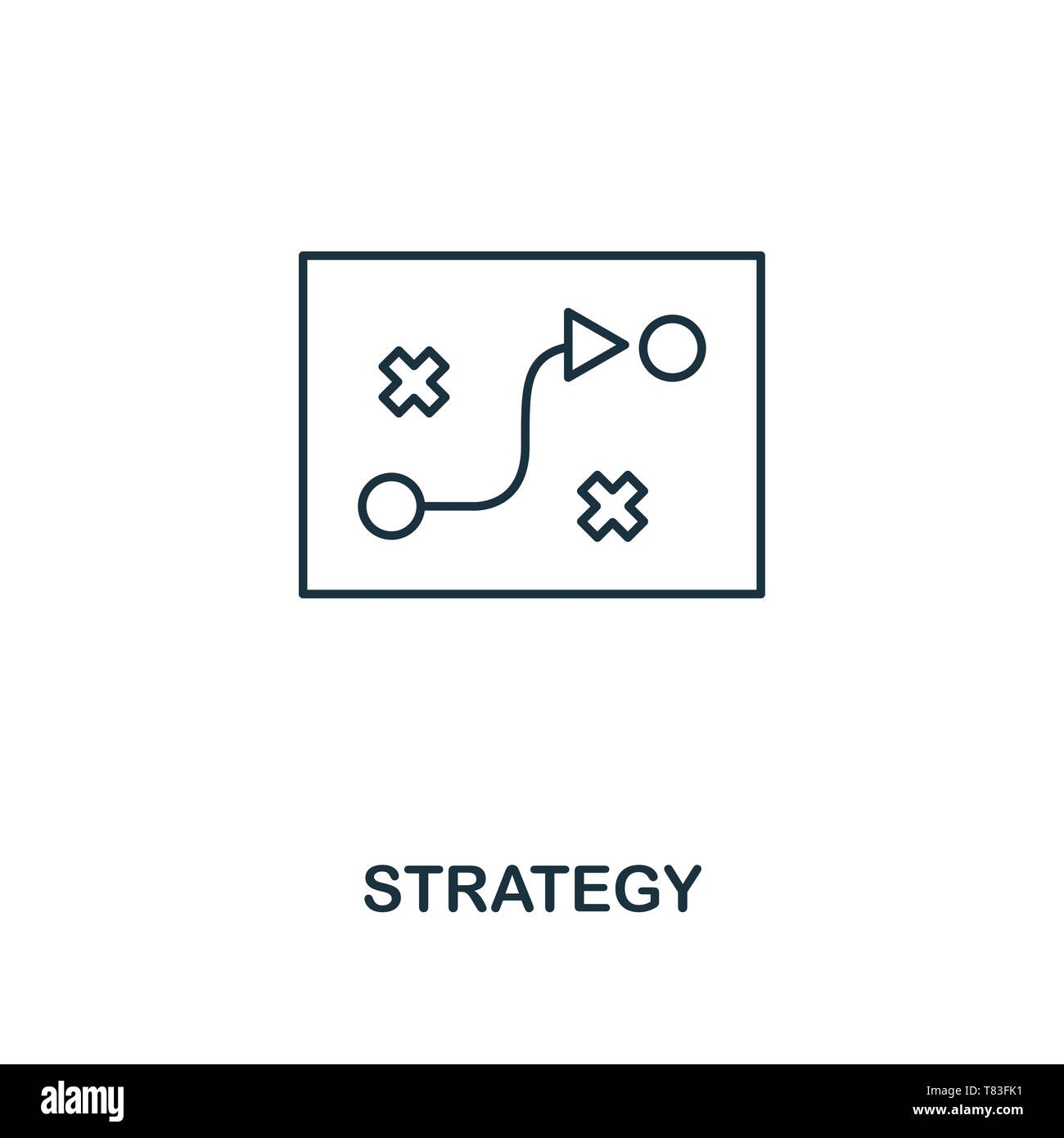 Strategie Symbol. Umrisse Stil schlankes Design aus Business icons ...