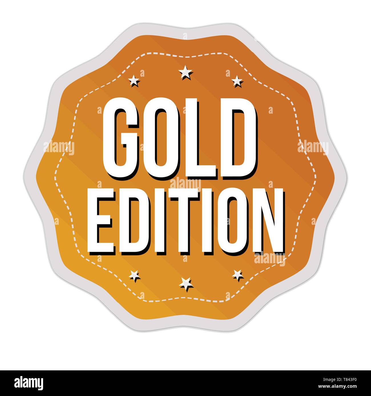 Gold Edition Label oder Aufkleber auf weißem Hintergrund, Vector ...
