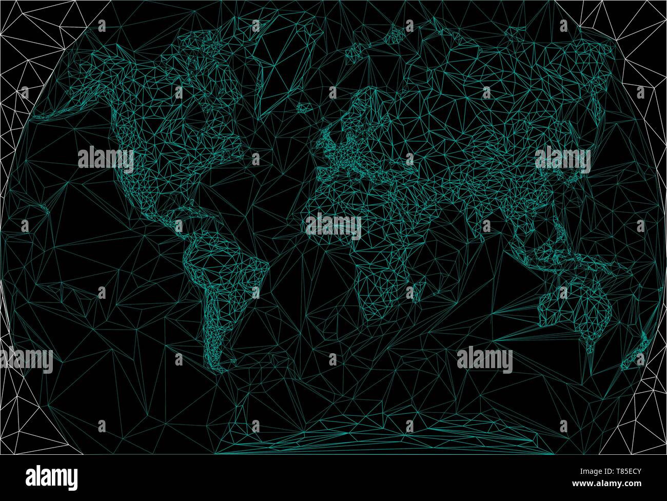 Polygonal world map -Fotos und -Bildmaterial in hoher Auflösung – Alamy