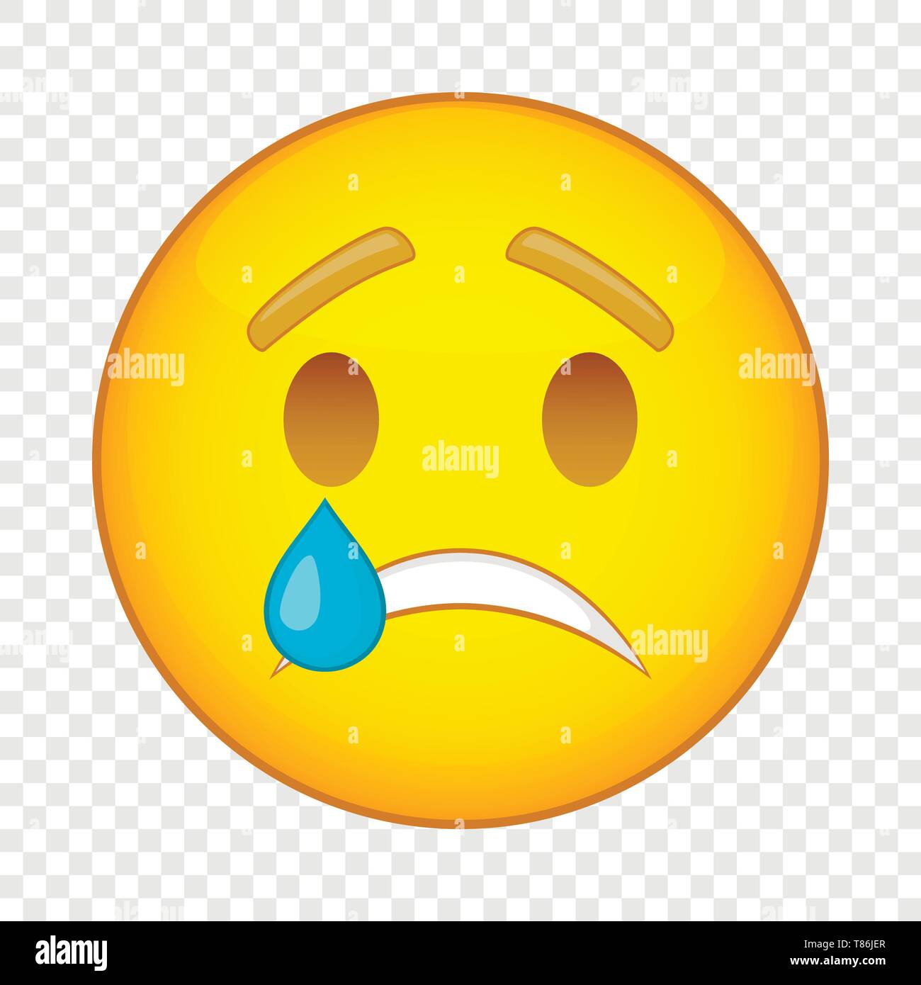 Cartoon emoticon crying tears isolated Stock-Vektorgrafiken kaufen ...