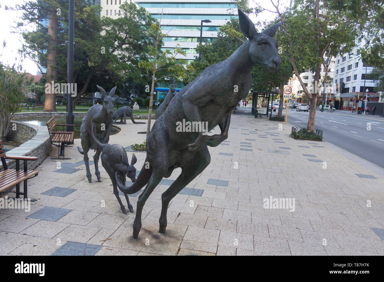 Kangaroo Statue Australia Stockfotos und -bilder Kaufen - Alamy