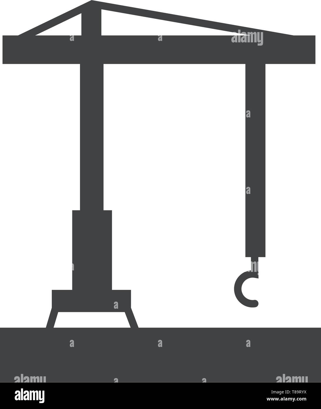 Crane machine Symbol-Vektor symbol Kran Symbol Stock-Vektorgrafik - Alamy