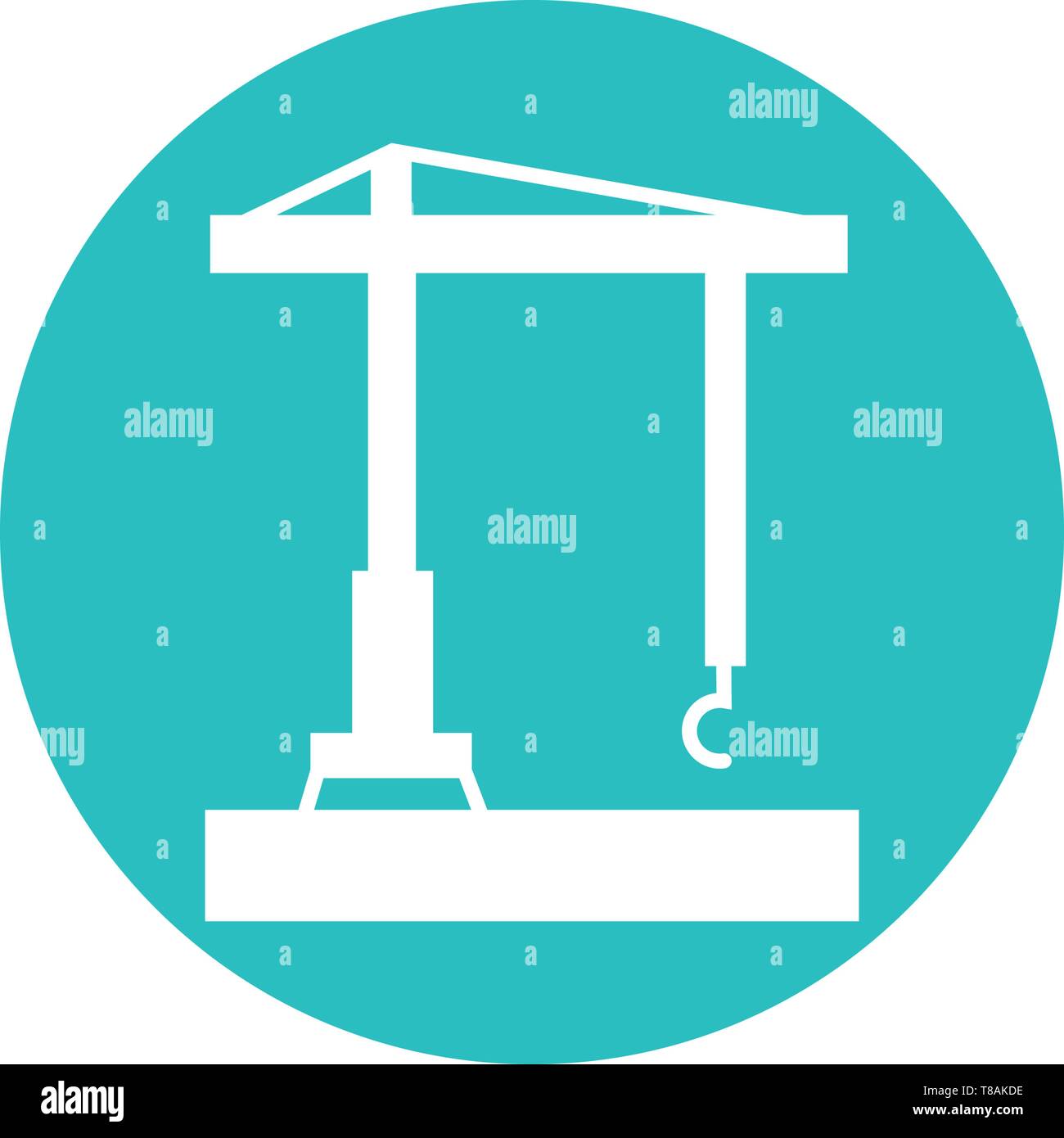Crane machine Symbol-Vektor symbol Kran Symbol Stock-Vektorgrafik - Alamy