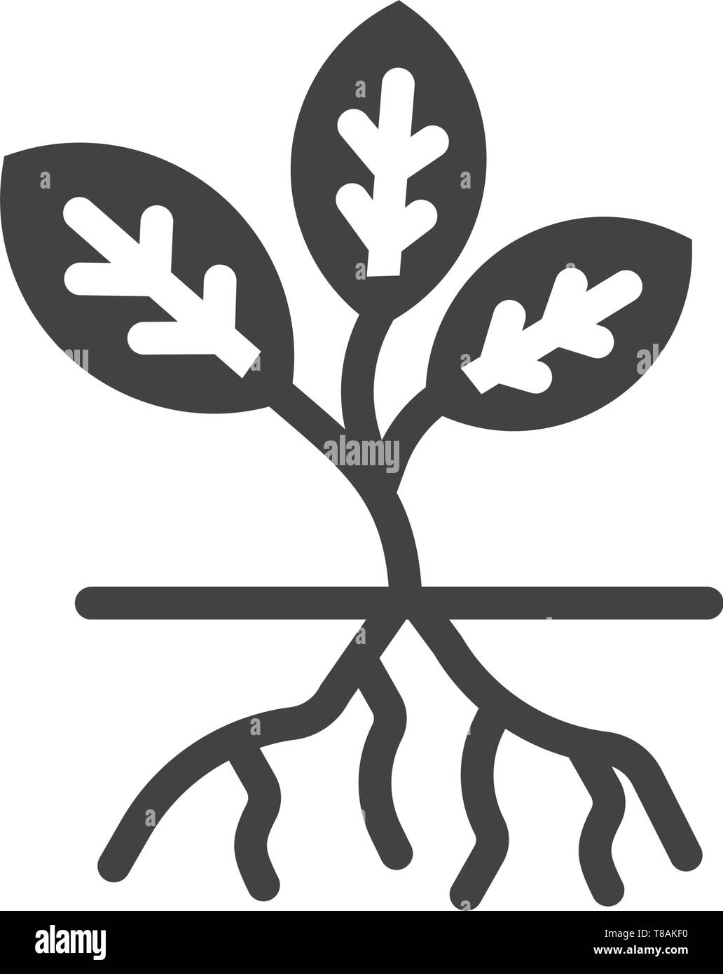 Root vector Anlage Symbol. mono Vektor Zeichen Symbole. Perfect Pixel ...