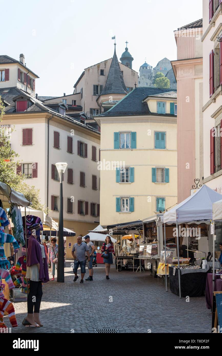 Old Town Sion Switzerland Stockfotos und -bilder Kaufen - Alamy