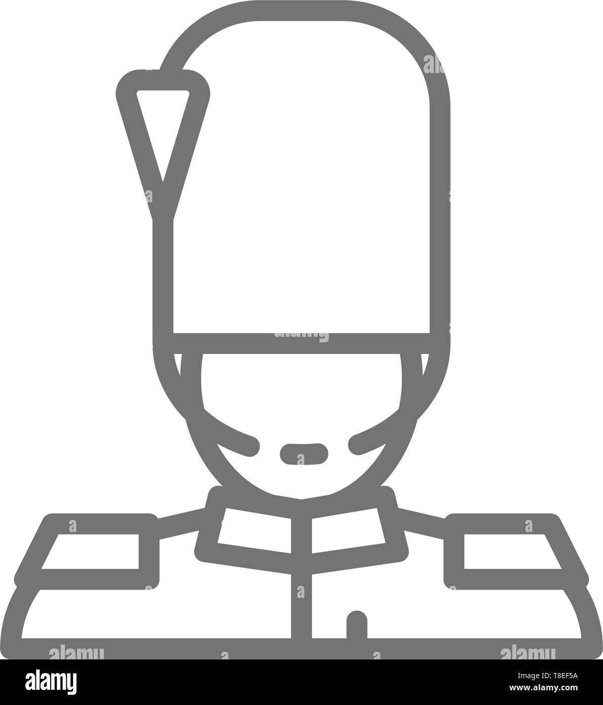 Royal guard icon cartoon Schwarzweiß-Stockfotos und -bilder - Alamy