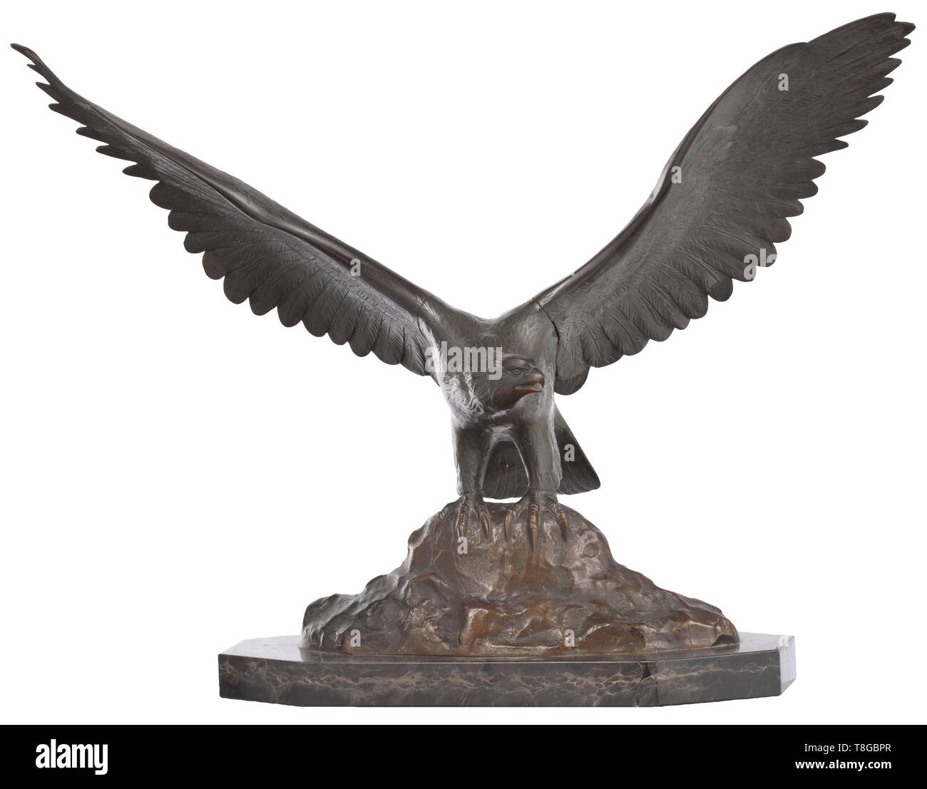 Prof. Otto Poertzel (1876-1963) - eine Bronze Adler Bronze Adler mit ausgebreiteten Flügeln, und ...