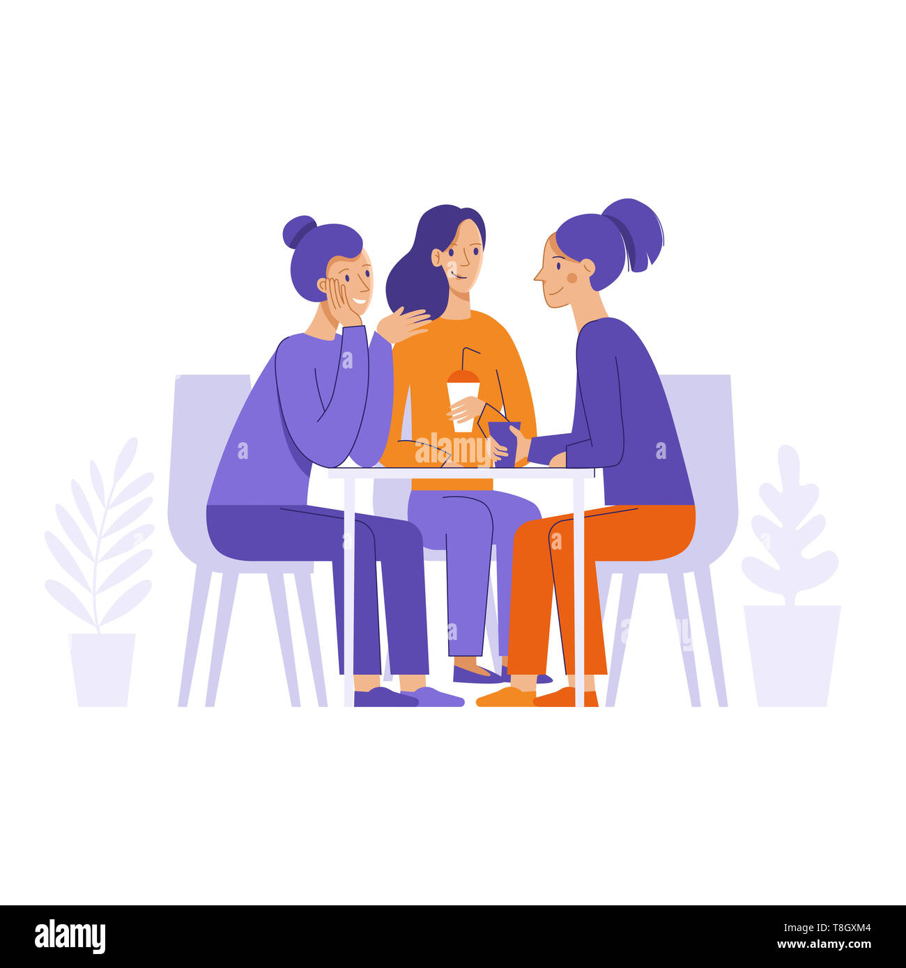 Cartoon Business Team In Meeting Stockfotos und -bilder Kaufen - Alamy
