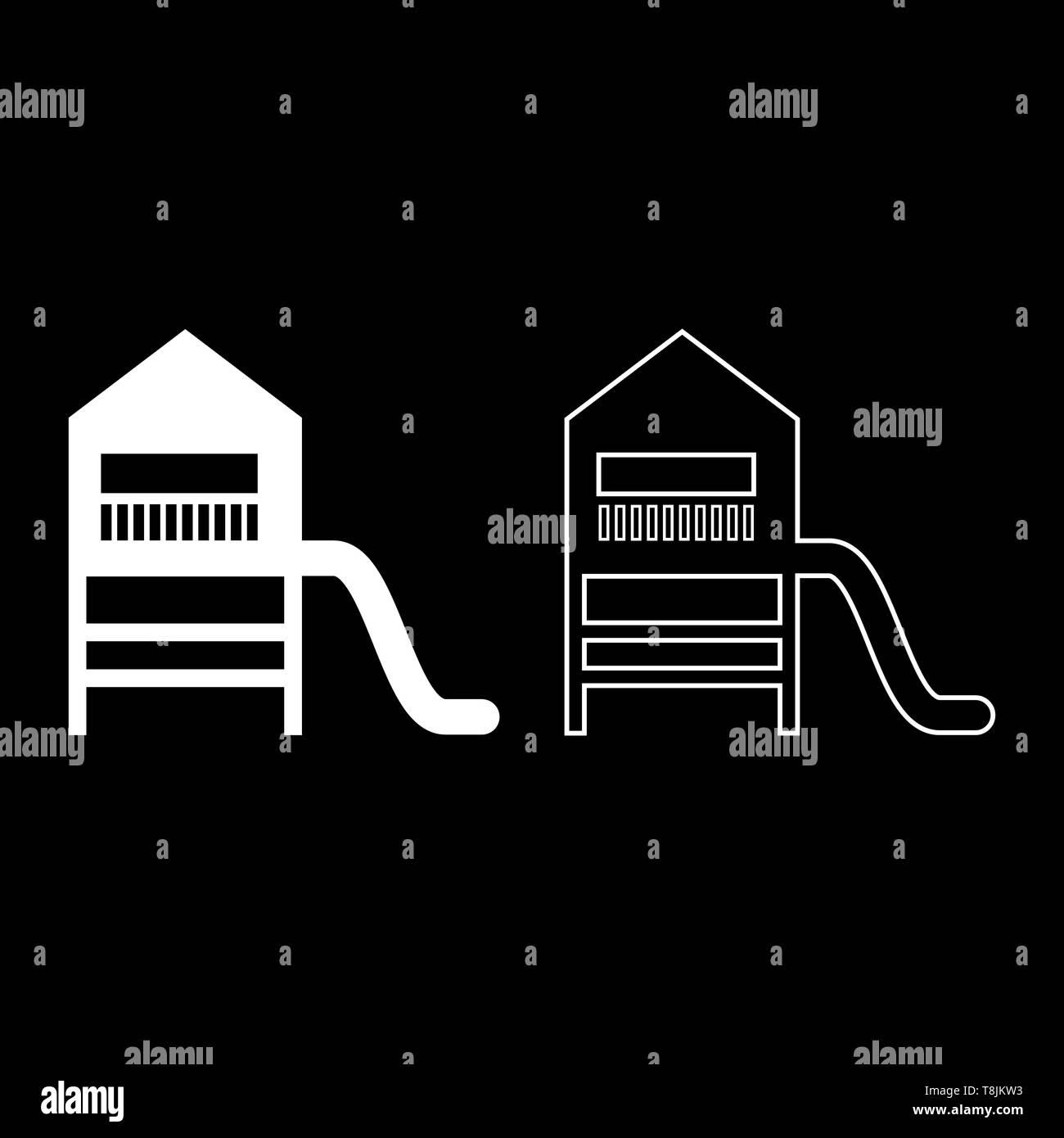 Rutsche Spielgeräte Stock-Vektorgrafiken kaufen - Alamy