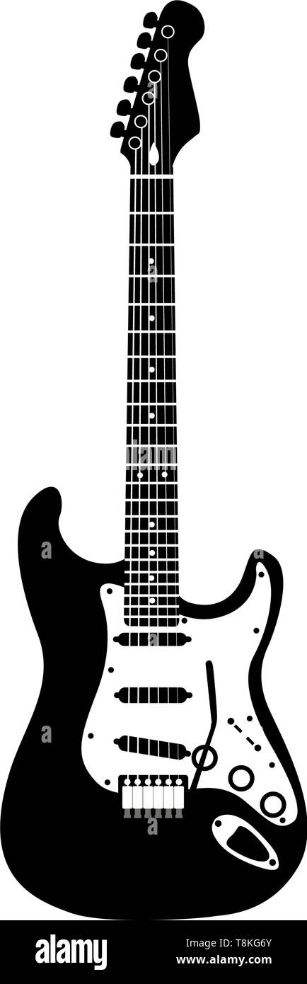 E-Gitarre Saite Musical Instruments Silhouette. Vector Illustration ...