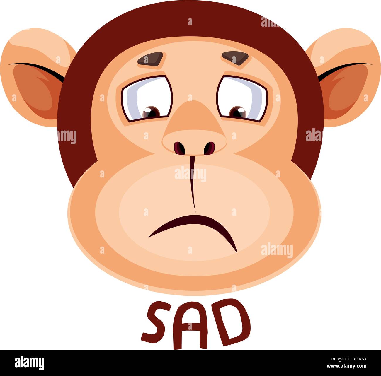Sad cartoon monkey face -Fotos und -Bildmaterial in hoher Auflösung – Alamy