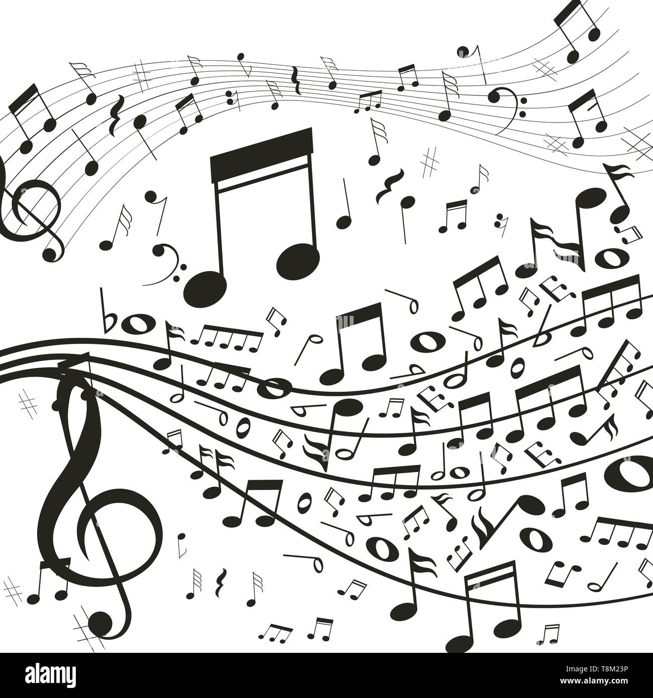 Music Notes Collection Of Sheet Music Stockfotos und -bilder Kaufen - Alamy