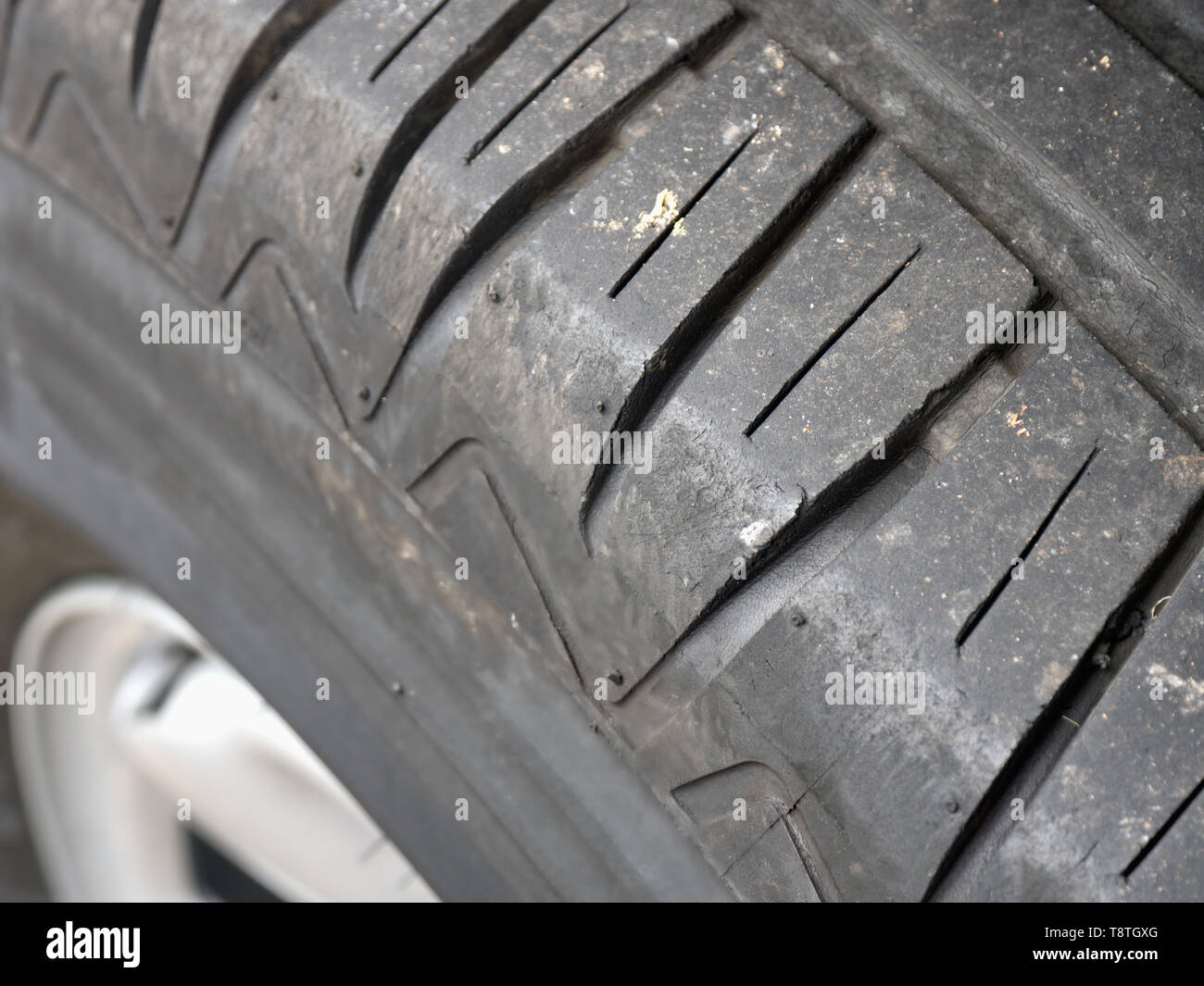 Das Profil der Reifen in Nahaufnahme, die Struktur und das Profil kann ...