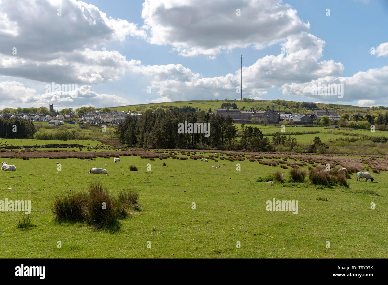 Princetown, Devon, England, UK. Mai 2019. Das Dorf Princetown im ...